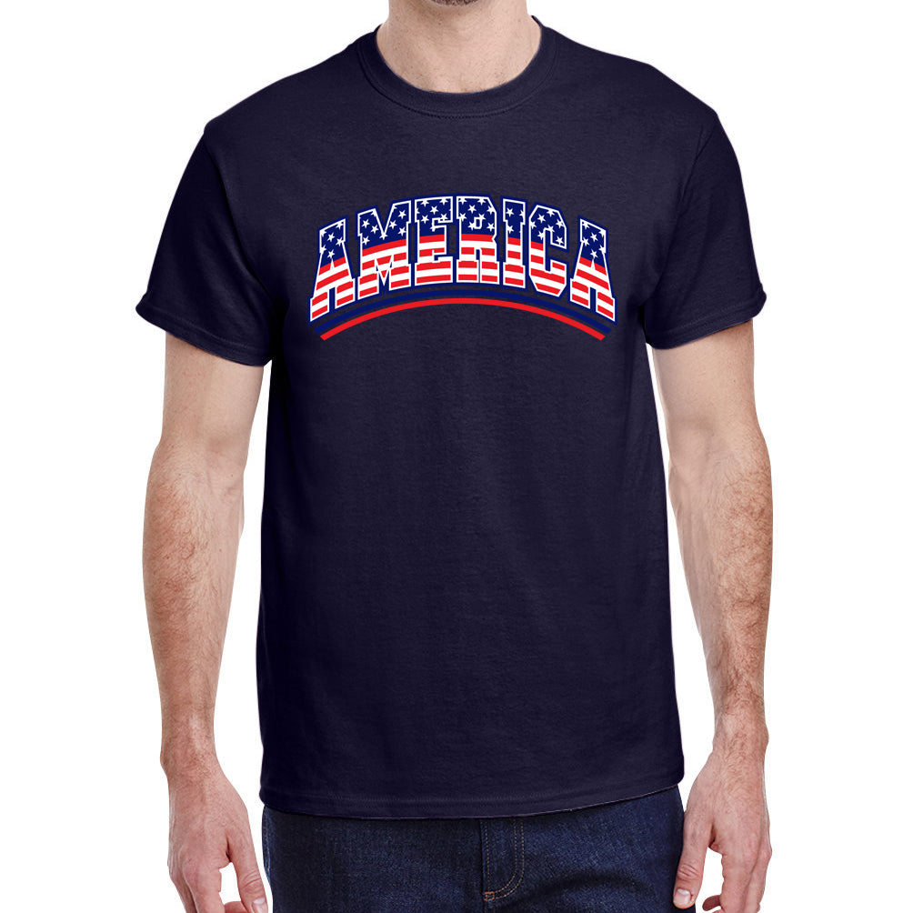 Men's America Stars and Stripes Graphic T-Shirt