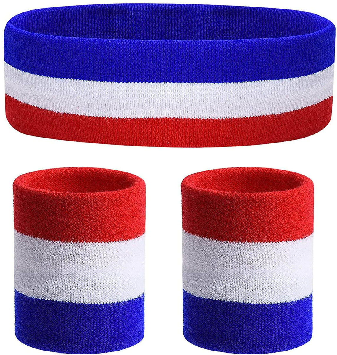 Sports Bands Head Band Wrist Bands Sweatbands 1 Set 3-Piece